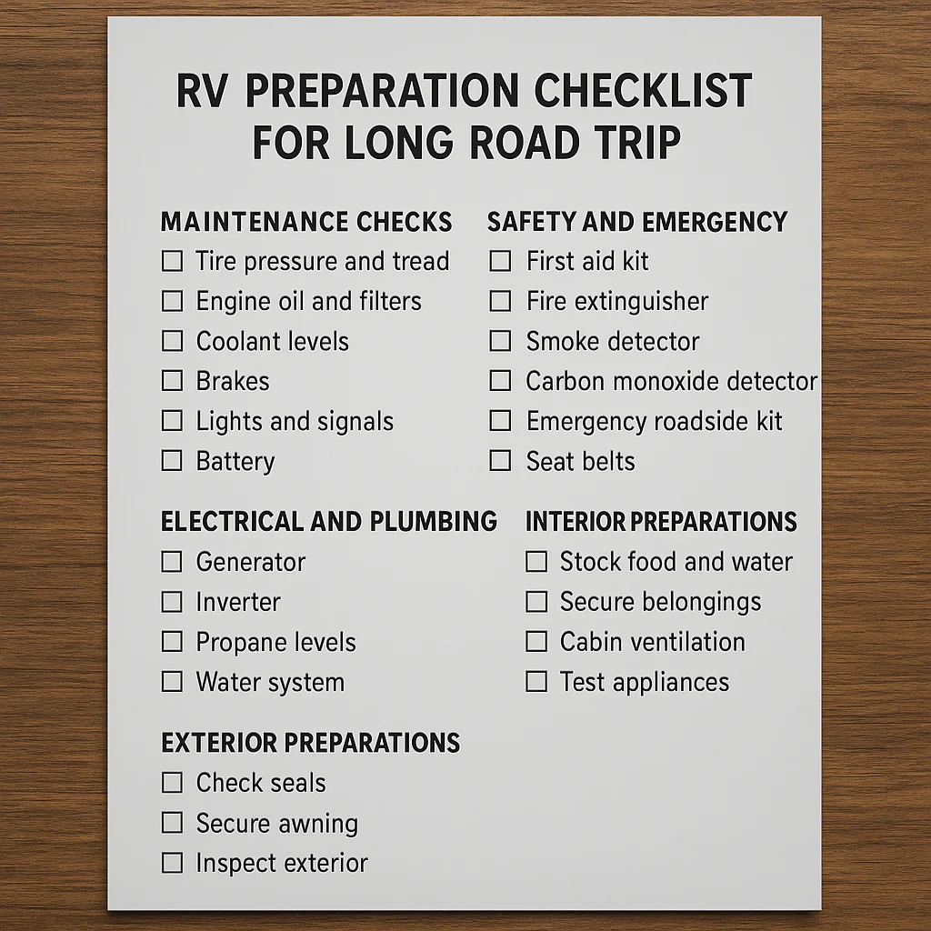 🚐 How to Prepare Your RV for a Long Trip: The Ultimate 15-Point ...
